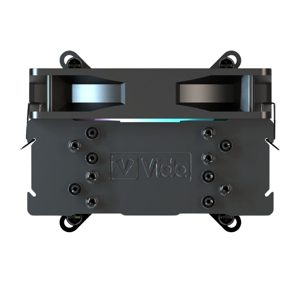 VIDA Boreas Black CPU Cooler With 120mm PWM Black Fan 6x Copper Heat ...